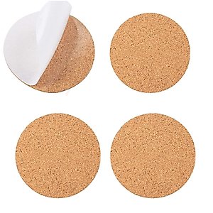 YYaaloa 24Pcs Self-Adhesive Mini Backing Cork Coasters Tiles Sheets Round 4" for DIY Coasters and DIY Crafts Cork Board, Cork Tiles, Cork Mat (Round 24pcs)