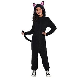 Amscan Zipster Black Cat Onepiece Costume - Medium (8-10)