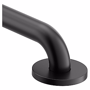 Moen Concealed Grab Bar AC Matte Black 48-Inch Bathroom Safety Grab Bar, R8748BL