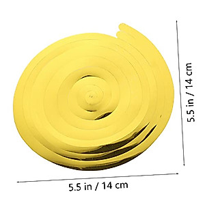 NOLITOY 4pcs 3 Spiral Charm Gold Locket Baby Decor Christmas Tree Decorations Shiny Foil Swirls for 30th Birthday Party Favors Ceiling Hanging Swirl PVC Birthday Party Backdrop Pendant