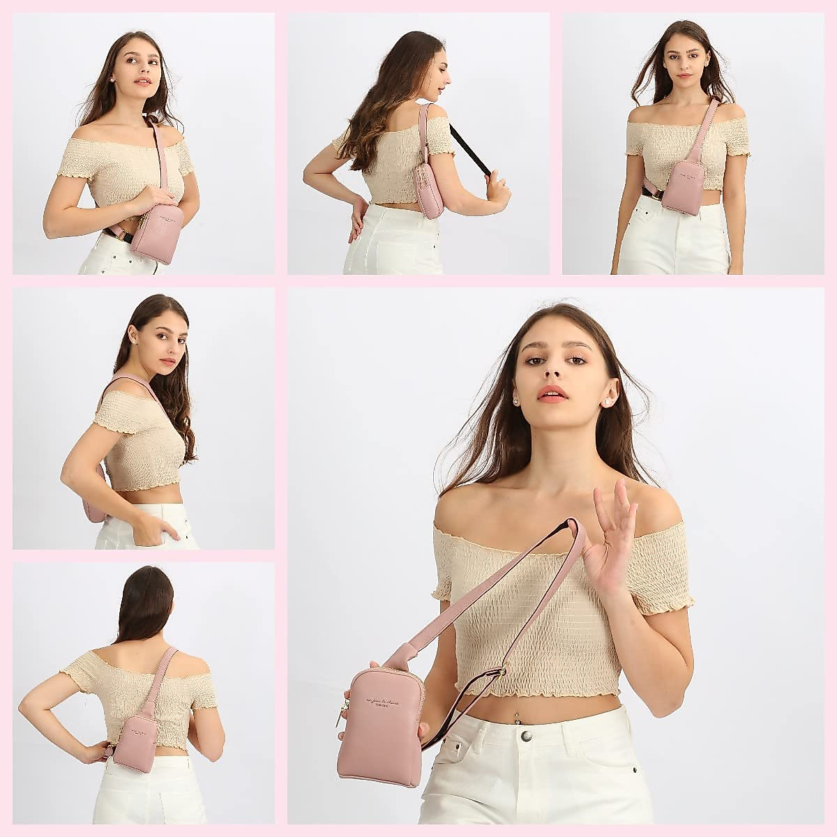 Aomiduo Leather Sling Backpack Multipurpose Crossbody Shoulder Bag Travel Hiking Daypack for Women Girl