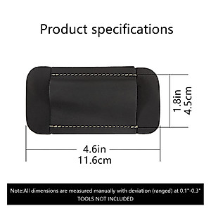 Knife Sheath,Leather Knife Sheath for Belt,Horizontal Carry Pocket Knife Holder,EDC Belt Organizer,Handmade Compact Draw Knife Holster,EDC Pocket Organizer,Sheath for Folding Knife (Black)