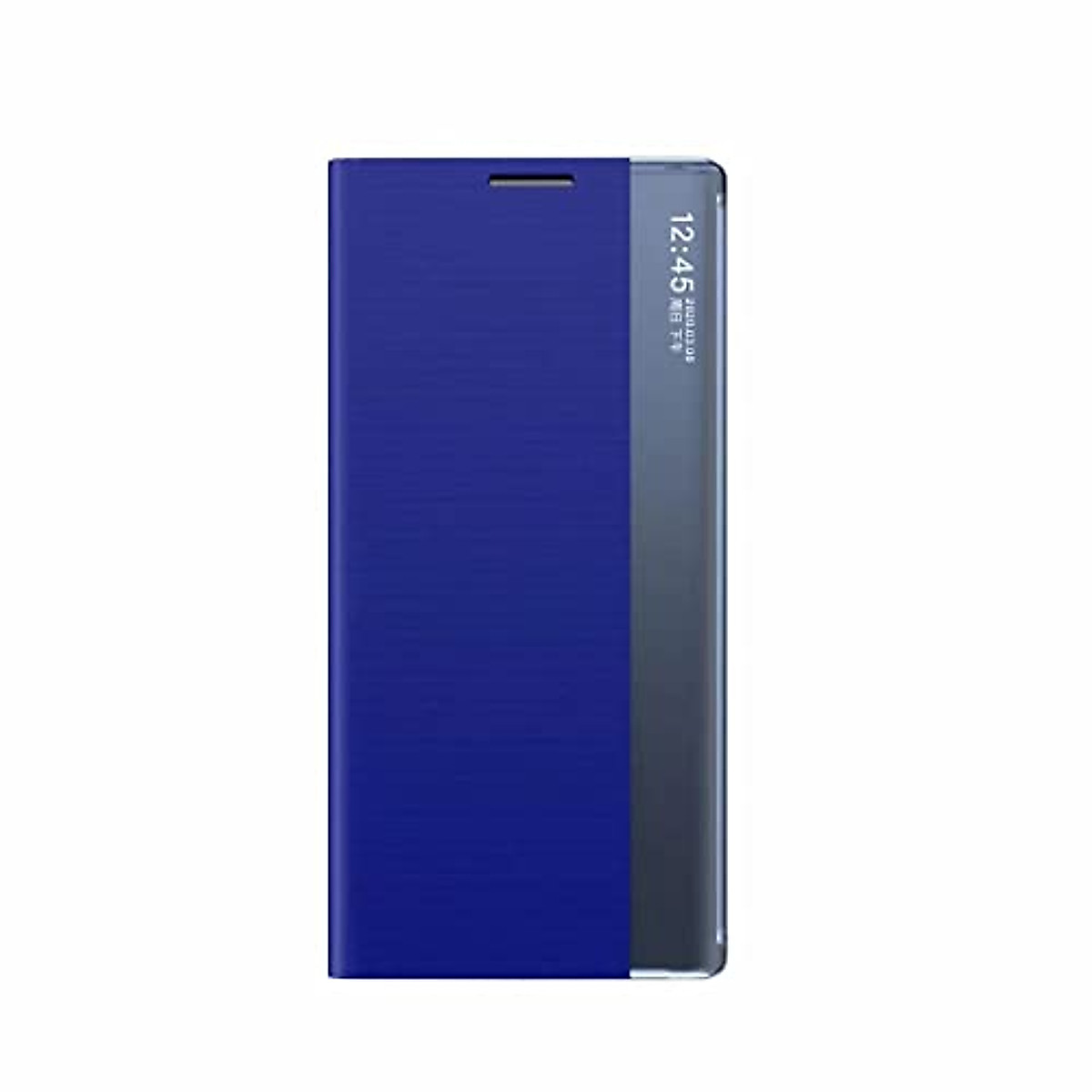 YukeTop Cover for Oppo Reno2 F Case, with Stand, Clear Window + Leather + PC, Flip Cover, Cover Protection for Oppo Reno2 F.(Blue)