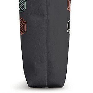 Funny Fiber Knitting Joke, Yarn Crochet Tote Bag