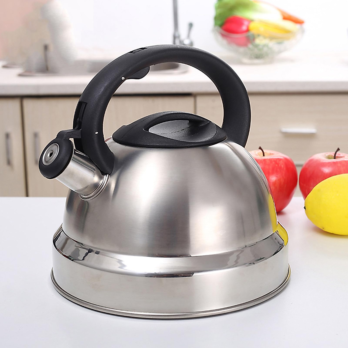 AYNEFY Whistling Tea Kettle, Stainless Steel, Easy to, Suitable for Induction Cooker and Gas Stove, AYNEFY2U6OBNVTI4