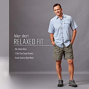 Wrangler Authentics Men's Canvas Utility Hiker Short, Anthracite, 33