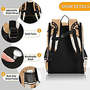 AIXIWAWA School Backpack (Alchemy Snake), Large Capacity Causal Daypack with Bottle Pockets Reflective Strips for Boys Girls Adults 12.2 x 7.87 x 16.14 inches