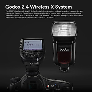 Godox TT685II-C TT685IIC Flash for Canon, 2.4G Wireless Canon Speedlight HSS 1/8000s GN60, TCM Instant Conversion, Quick-Release Lock, E-TTL Speedlite Compatible for Canon EOS Cameras