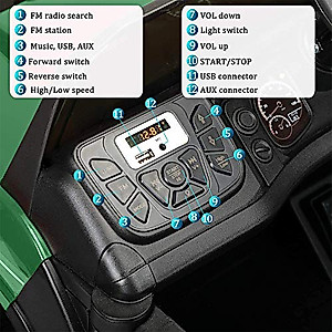 SEGMART 12V Electric Cars for Kids, Official Licensed Toyota Tacoma Ride on Car, Remote Control Truck Kids Car for Boys & Girls, Battery Powered Kids' Electric Vehicles with MP3/FM, LED Lights (dark green)