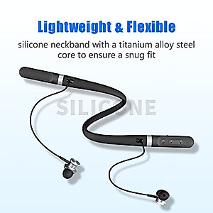 blueear Neckband Bluetooth Headphones, Sports Magnetic Neckband Wireless Headsets,with 35hrs Long-Lasting Battery,10mins Fast Charge,Bluetooth 5.2, Waterproof