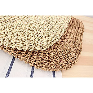 Naimo Women Straw Beach Shoulder Bag Woven Tote Handbag Large Handmade Weaving Summer Casual Hobo Bag