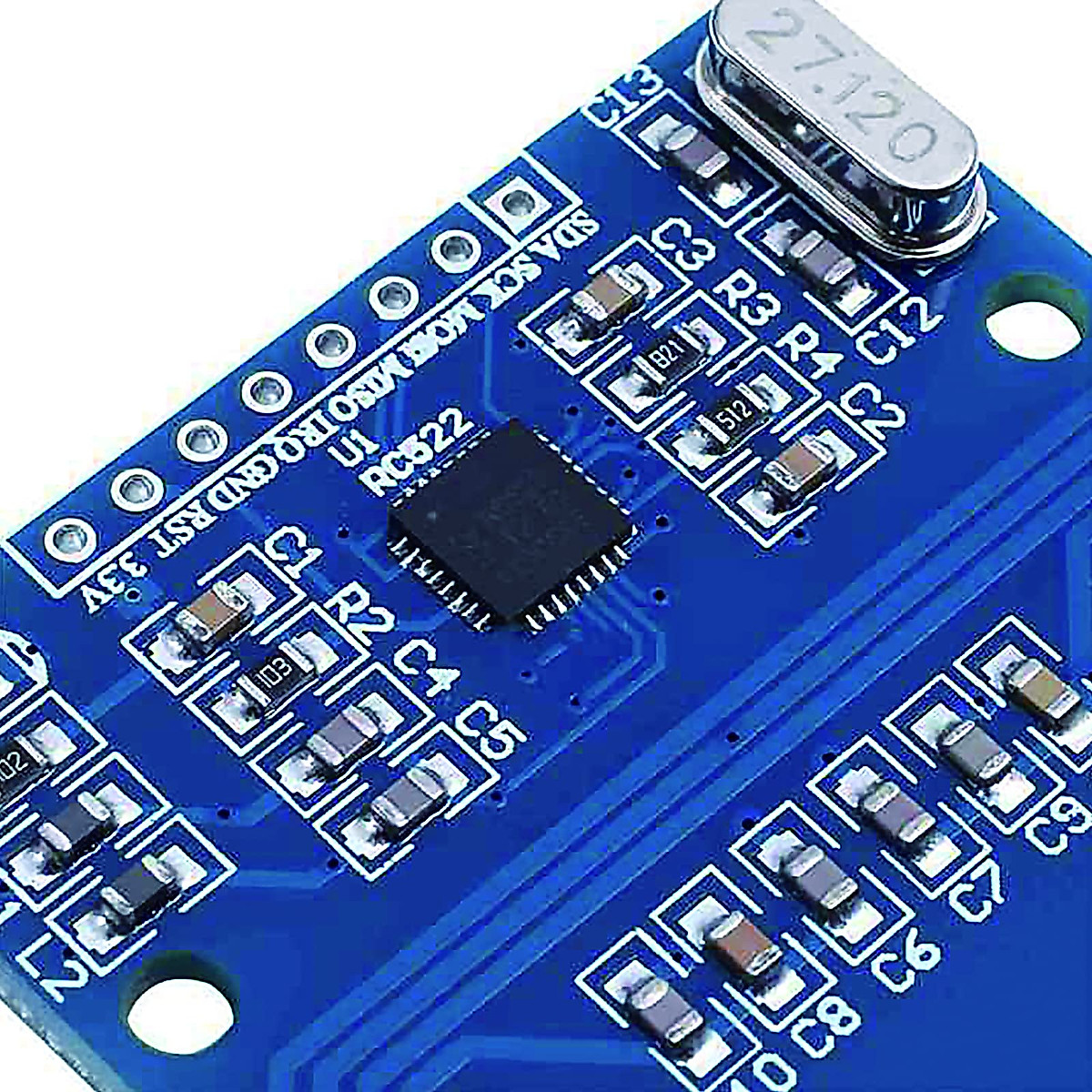 10Gtek RC522 RF IC Card Induction Sensor Module with S50 Blank Card and Key Ring for Arduino Raspberry Pi, Pack of 3