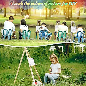 Meanplan 12 Pcs Pre Drawn Outline Canvas 10 x 8 Inch, Pre Drawn Stretched Canvas Painting Boards for Painting Art Party Favor for Adult Student Kids DIY(Scenery)