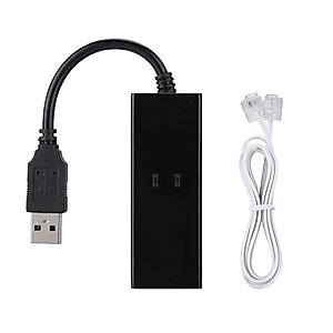 ASHATA 56K Data Modem, External Dial Up Voice Fax Data Modem,USB 2.0 56K Fax Modem,Small Size,Light-Weighted,Fit for Win7 Win8 Win10