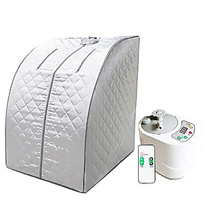 ZONEMEL Portable Steam Sauna,at Home Full Body 1 Person Spa Tent, 2L Steamer with Remote Control, Herbal Box Included(US Plug, L 32”X W 28”X H 39”)