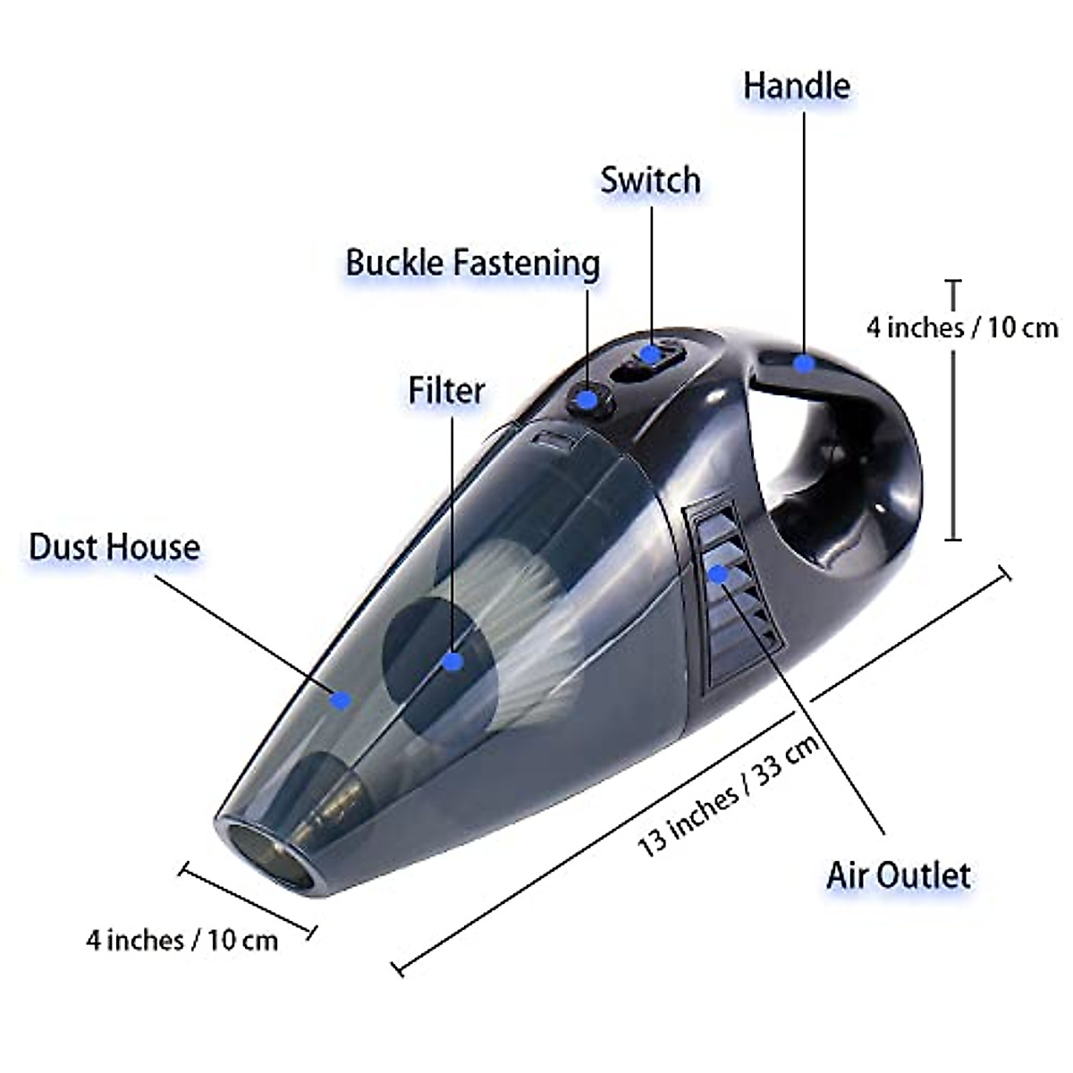 Arbutin Car Vacuum Cleaner,Updated Version Handheld Vacuum Cleaner for Car with 16.4FT Cable Portable Vacuum Cleaner,Auto Accessories Kit for Detailing and Cleaning Car Interior