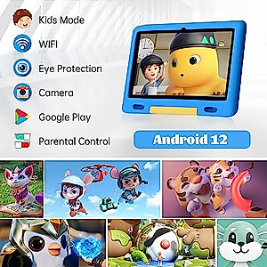 ROWT Kids Tablet, 10-Inch Tablet for Kids, 2GB+32GB Android 11 Kids Tablets with Case, WiFi, Parental Control Mode, Dual Camera, Google Services, 1-Year Warranty (Blue)