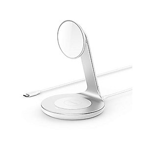 Anker Wireless Charger, PowerWave Magnetic 2-in-1 Stand with 4 ft USB-C Cable, Wireless Charging Station Only for iPhone 14/14 Pro/14 Pro Max/13/13 Pro Max / AirPods Pro (No AC Adapter)