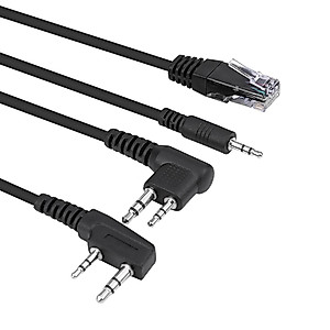 Tosuny 8 in 1 USB Programming Cable, Genuine USB Programming Cable with 8pcs Different Connectors for Kenwood/ for QuanShengcn/ for Tyt/for Motorola Radio, Compatible with Multiple Radios