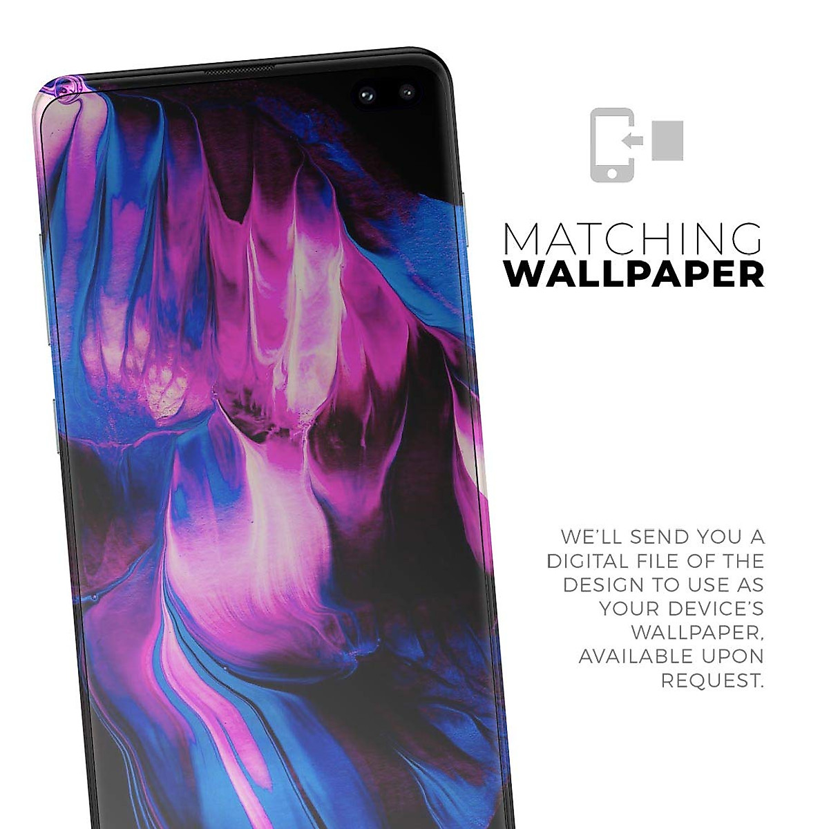 DesignSkinz Liquid Abstract Paint V49 Protective Vinyl Decal Wrap Skin Cover Compatible with The Samsung Galaxy S20 (Screen Trim & Back Glass Skin)