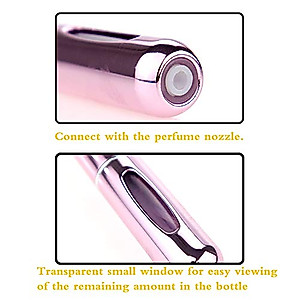 Portable Mini Refillable Perfume Atomizer Bottle Spray, Scent Pump Case for Travel 4 Pcs Pack of 5ml