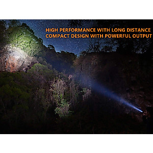 Fenyee Tactical Flashlight Adjustable 350 Yards 1200 Lumen LED Light with Offset Mount for Outdoor Hunting