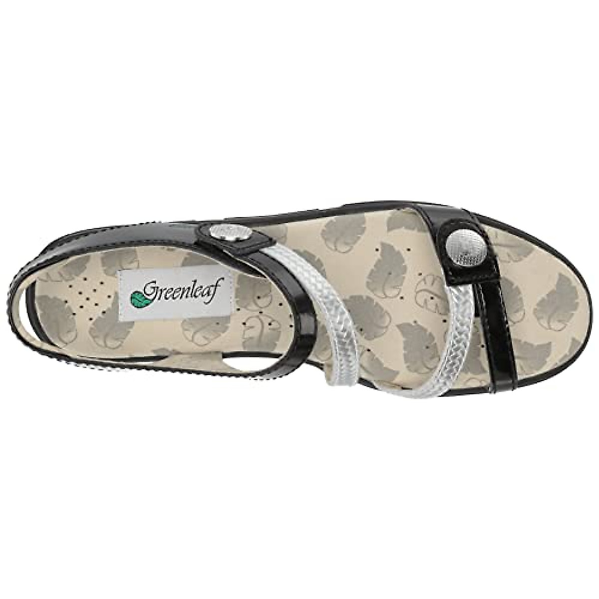 Greenleaf Women's Unity Sandal, Patent Black, 10