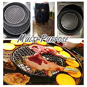 Turbokey Wire Steaming Cooling and Baking Barbecue Rack Dia 8.9" Stainless Steel Cross Wire for Air Fryer Instant Pot Pressure Cooker Canning Dutch Oven (225mm/8.9")