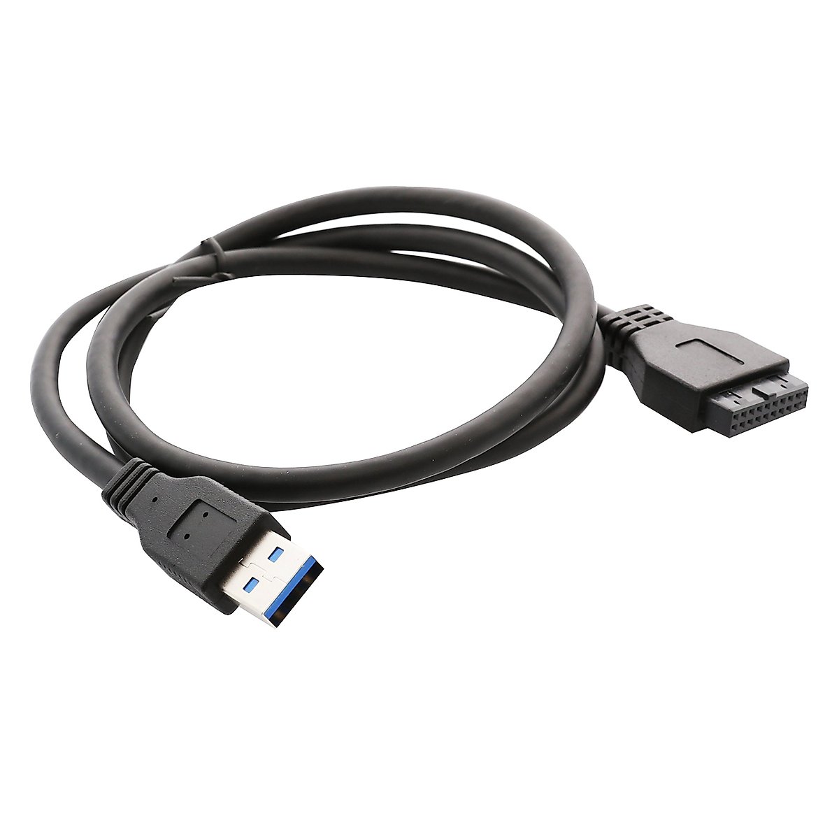 Syba Active 4 Port USB 3.0 Hub Panel for 3.5" Floppy Bay 19 Pin Header SATA Power SY-HUB20211