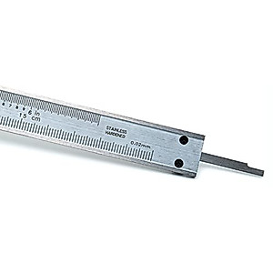 LLDSIMEX Self-Locking Auto Clamp Stainless Steel Vernier Caliper 0-6 Inch/0-150mm Manual Caliper 0.001"/0.02mm High Precison Caliper