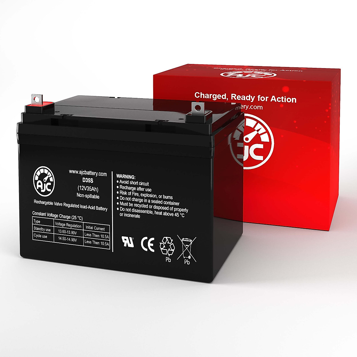 AJC Battery Compatible with Leoch DJW12-33 12V 35Ah UPS Battery