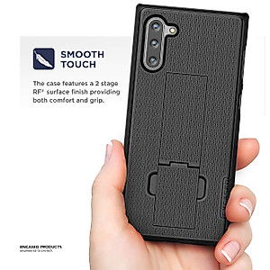 Encased Galaxy Note 10 Plus Belt Clip Case (2019 DuraClip) Ultra Slim Cover with Holster, Matte Black (Samsung Note 10+)