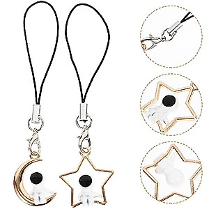 Gatuida 2Pcs Cartoon Astronaut Mobile Phone Charms Astronaut Phone Chain Cute Key Chain Pendant