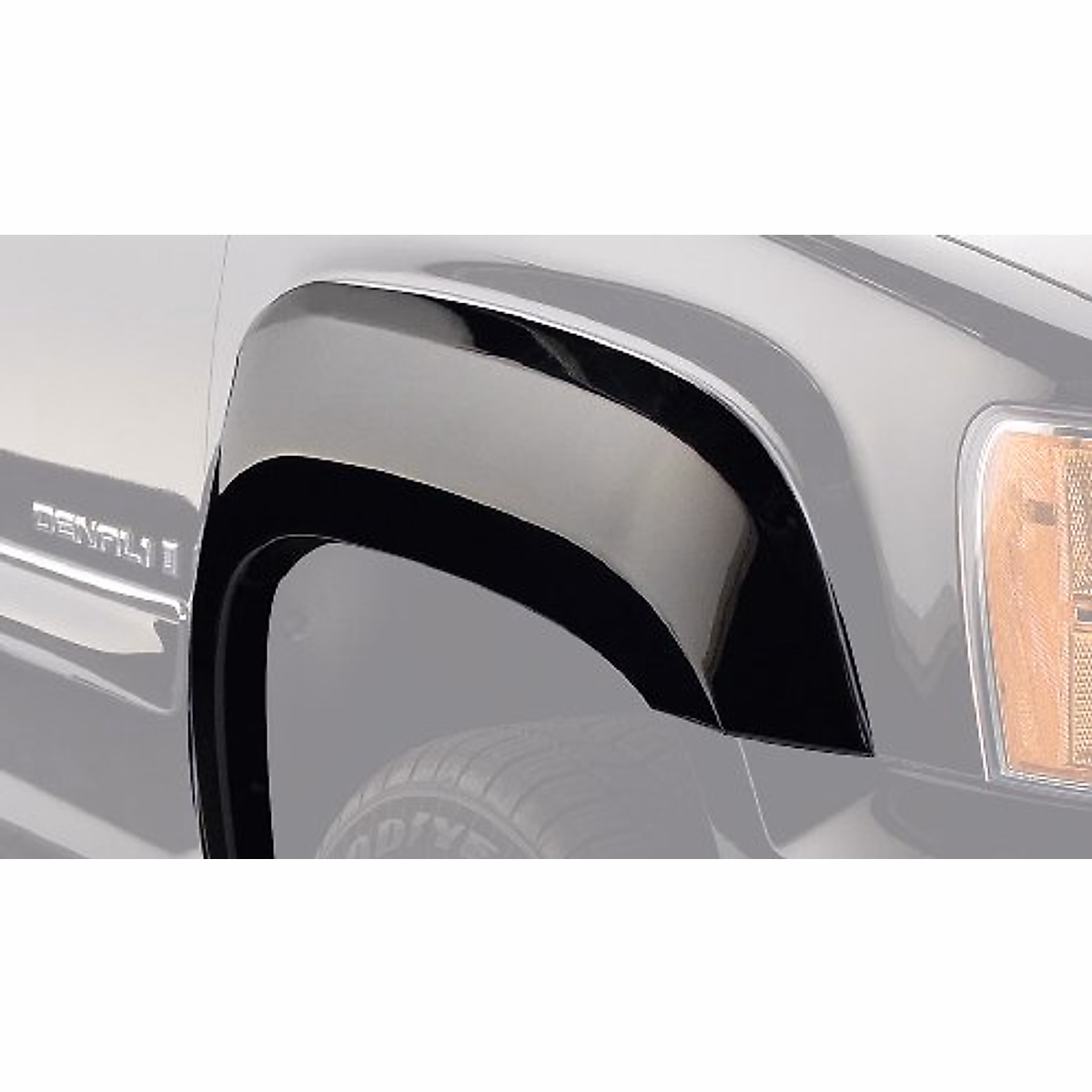 Bushwacker OE Style Factory Front Fender Flares | 2-Piece Set, Black, Smooth Finish | 40081-02 | Fits 2007-2013 GMC Sierra 1500; 2007-2014 Sierra 2500 HD