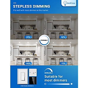 JandCase BR30 LED Flood Light Bulbs, Indoor Flood Light Bulbs, E26 Base, Dimmable, 11W(65W Equivalent), 5000K Daylight White, 850lm, UL & Energy Star Listed, 6 Pack