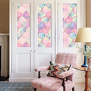 Blooming Wall DPY40 Peel and Stick Pink Multicolor Trellis Wallpaper Self-Adhesive Removable Wallpaper Wall Mural Wall Decor