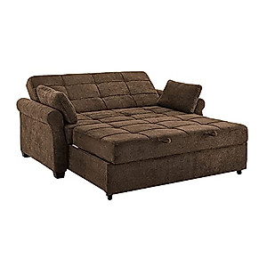 LifeStyle Solutions Serta Honor Convertible Sofa Sofabed, Brown