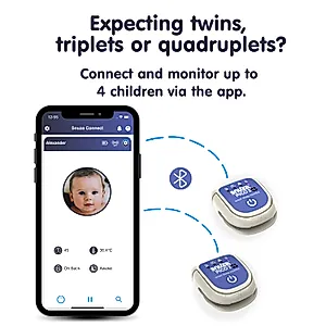 PICO 2 by SNUZA - Breathing & Sleep Baby Monitor. Smart Phone App or as Stand Alone Unit. Track Abdominal Motion, Body Position and Skin Temperature. Alarm and Wake-Up Vibration for Safer Sleeping.