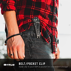 TRUE SmartKnife+ 15-in-1 Multi-Tool | Super Sharp Black Oxidized Pocket Knife and Multi-Tool