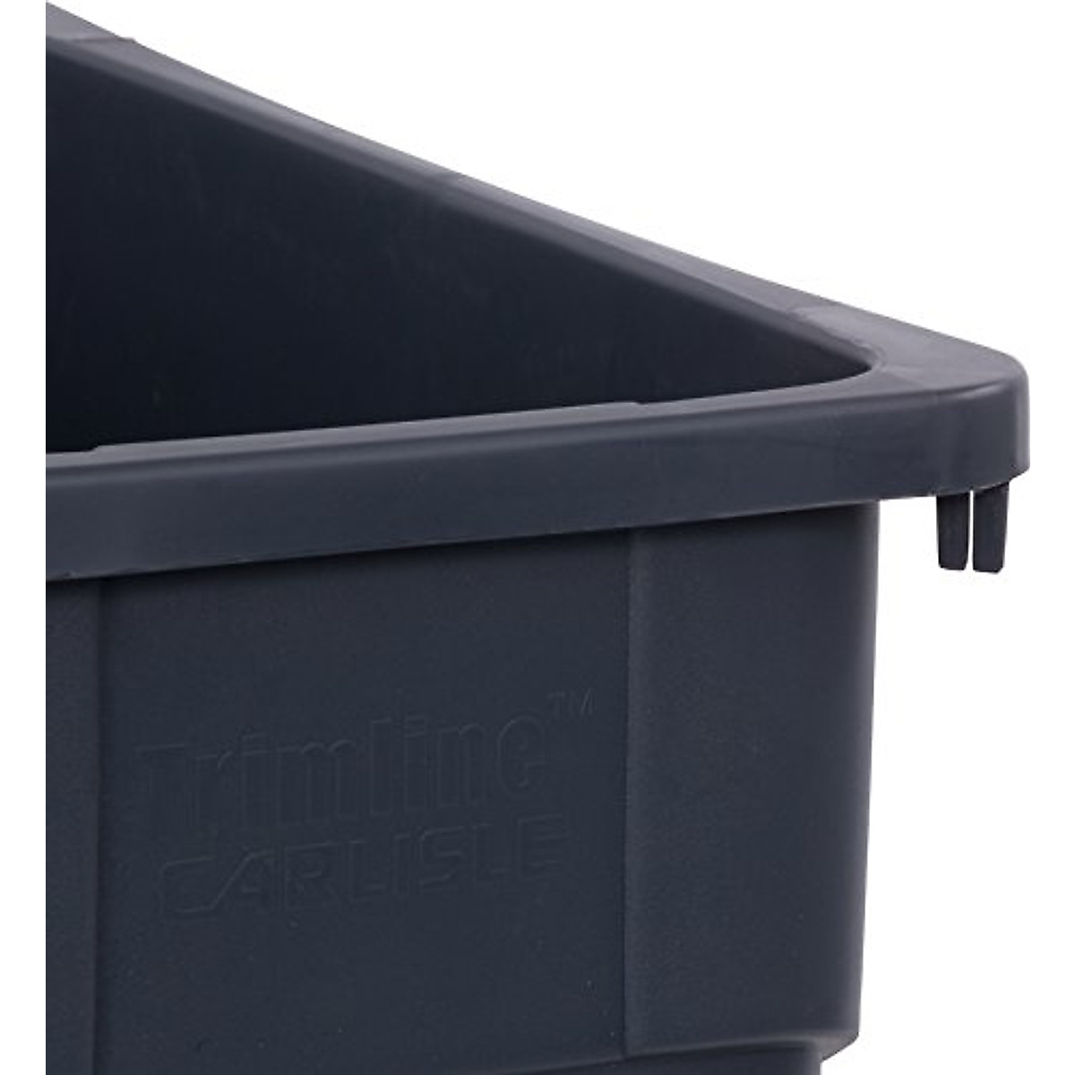 Carlisle FoodService Products TrimLine Plastic Rectangle Waste Container, 15 Gallons, Grey