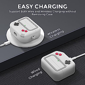 TRONWIN Silicone Airpods 3 Case Protective Covers Skin Game-Machine Design for Airpods 3 [Support Wireless Charging] Compatible with Apple Airpods 3rd Generation (Light Grey)