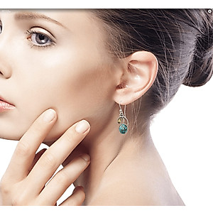 NOVICA Artisan Handcrafted Citrine Dangle Earrings For Women | Turquoise Earrings Dangling | Turquoise Earrings Sterling Silver | Natural Turquoise Earrings For Women | Minimalist Turquoise Earrings