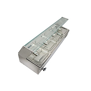 INTBUYING 4 pan Food Warmer Steam Table Kitchen Machine Bath Warmer Breakfast Supply