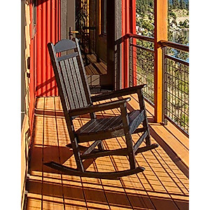 POLYWOOD R100BL Presidential Rocking Chair, Black