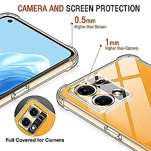 USTIYA Case for Reno 7 (No for 5G) / Oppo F21 Pro Clear TPU Four Corners Protective Cover Transparent Soft funda