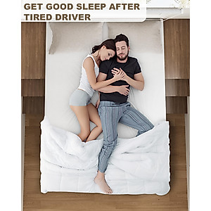 Zenzy 4" Three-Quarter Memory Foam Mattress Topper for RV, [CertiPUR-US Certified] [Pressure-Relieving] RV Mattress Topper with [Ultra Soft] [Washable] Cover, 48"x75" Three-Quarter