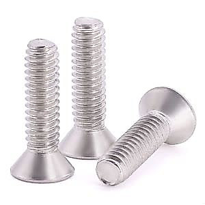 4-40 x 3/8" (100 pcs) Flat Head Machine Screws, 304 Stainless Steel (18-8), Phillips Drive, Cross Recessed 80° countersunk Head Screws, Coarse Thread UNC, ANSI B18.6.3-2