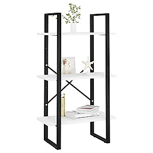 KTHLBRH Kitchen Shelves Bathroom Shelves Book Shelves Floor Shelves Storage Shelf White 23.6"x11.8"x41.3" Engineered Wood for Office Living Room Bedroom