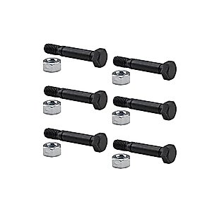 HYYLU (6) 52100100 Shear Pin Bolts with Nuts for Ariens 00659100 521001 Snow Blower - 6 Packs Snowthrower Parts (2'' × 5/16''), Black