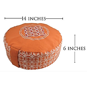 Orado Products Premium Zafu Meditation/Yoga Cushion Filled with 100% USA Grown Organic Buckwheat Hulls- Perfect for Daily Meditation or Yoga